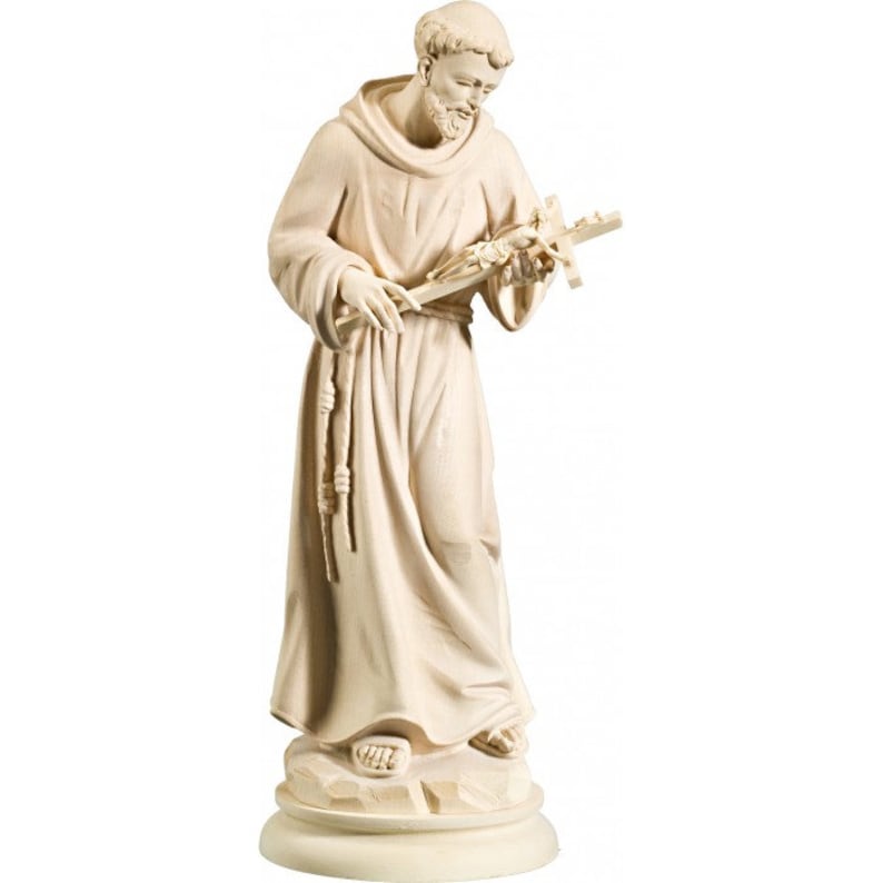 SAN FRANCESCO D'ASSISI With Cross in Carved Wood - Etsy