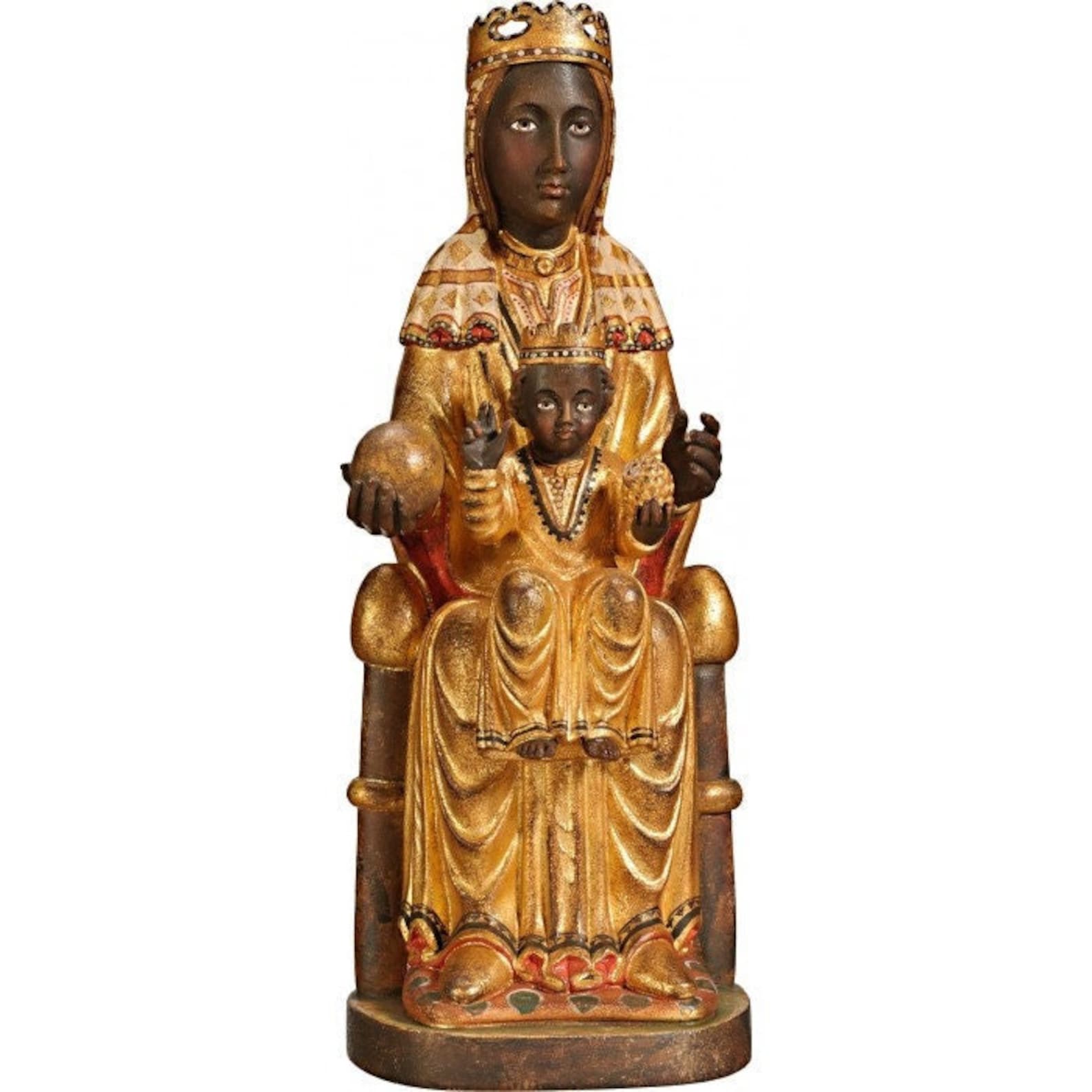 MADONNA DI MONTSERRAT in Carved Wood - Etsy
