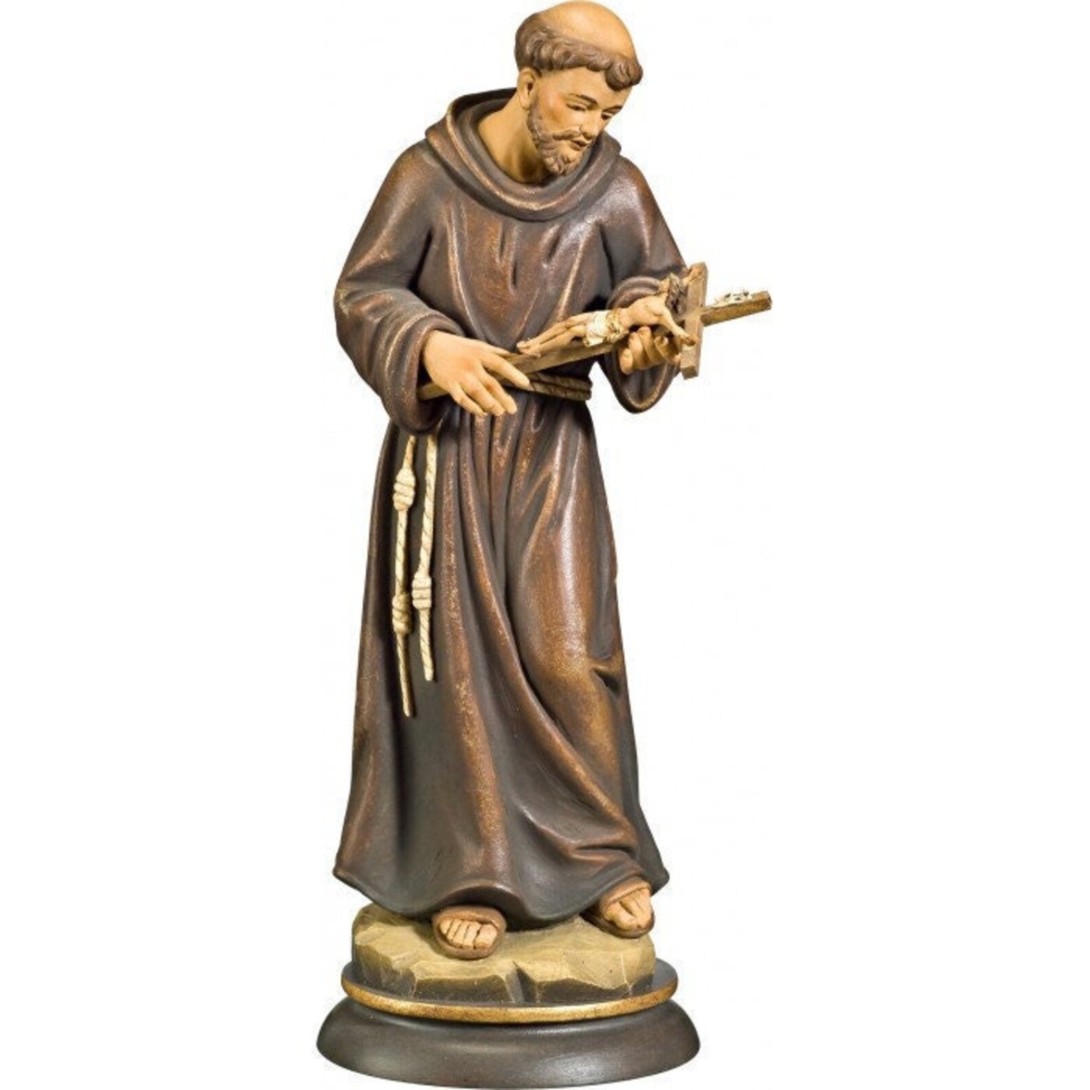 SAN FRANCESCO D'ASSISI With Cross in Carved Wood - Etsy