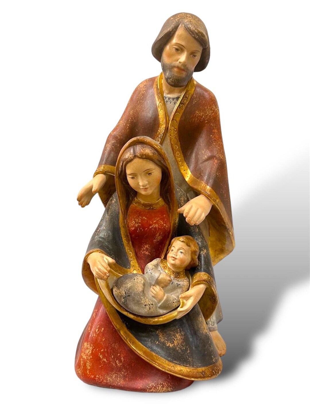 SACRED FAMILY in Hand-painted Wood - Etsy