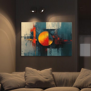 Modern Abstract Geometric Art Pictures, Bold Circular Design ...