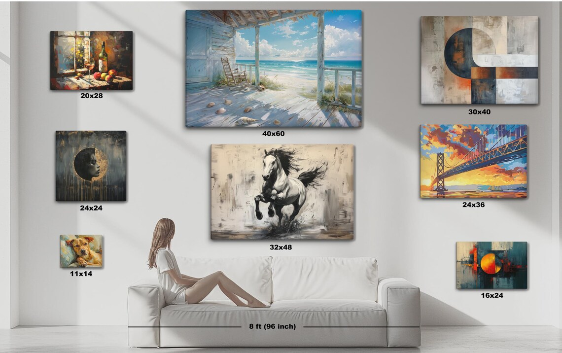 Golden Coin Abstract Canvas Painting, Wealth and Success Modern Wall ...