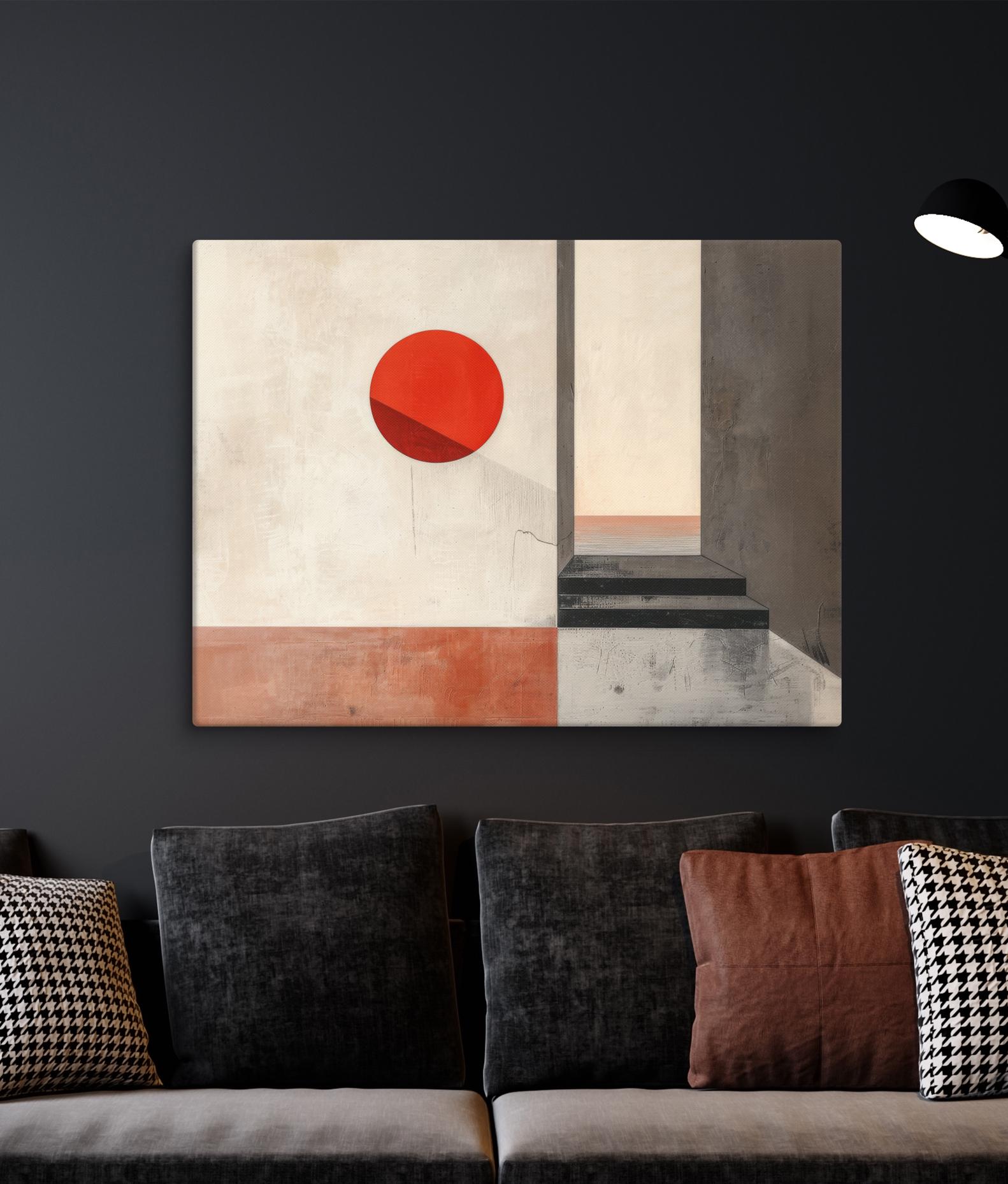 Canvas Modern Geometric Minimalist Art Ready to Hang Abstract Canvas ...