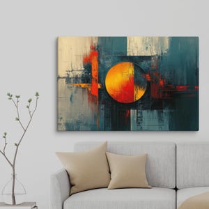 Modern Abstract Geometric Art Pictures, Bold Circular Design ...