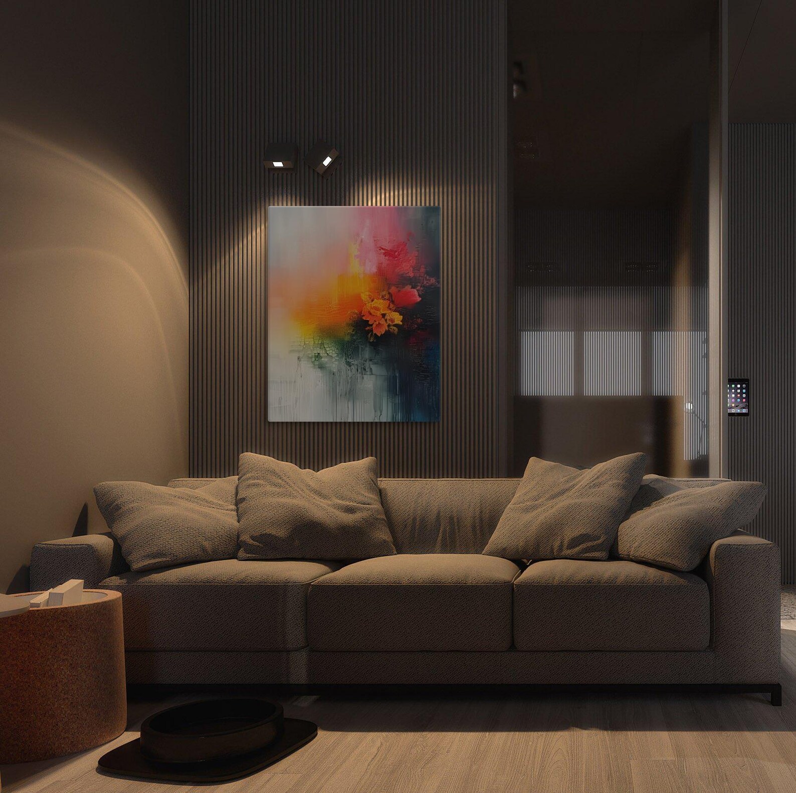 Vibrant Floral Abstract Canvas Art Colorful Modern Wall Decor, Bright ...