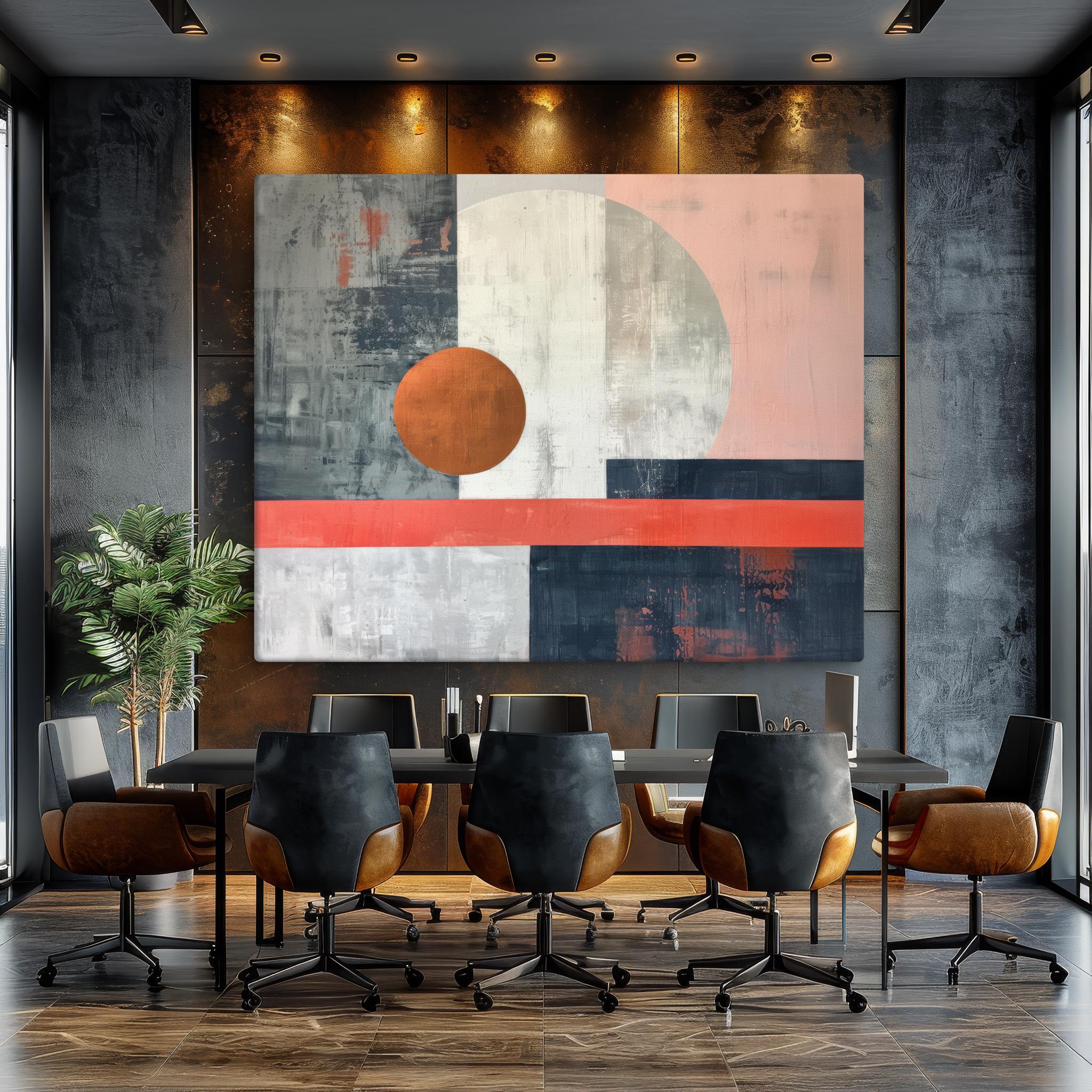 Canvas Modern Geometric Abstract Art – Ready to Hang Contemporary ...