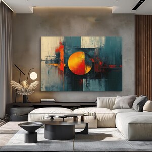 Modern Abstract Geometric Art Pictures, Bold Circular Design ...