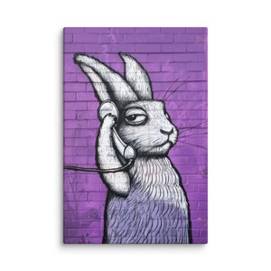 Street Art Rabbit Canvas: Graffiti Urban Art, Edgy Decor - Etsy