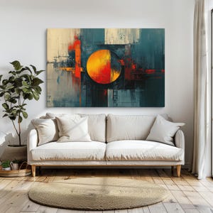 Modern Abstract Geometric Art Pictures, Bold Circular Design ...