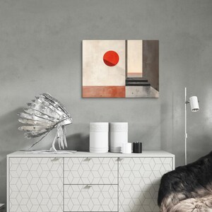 Canvas Modern Geometric Minimalist Art – Ready to Hang Abstract Canvas ...