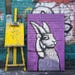 Street Art Rabbit Canvas: Graffiti Urban Art, Edgy Decor - Etsy