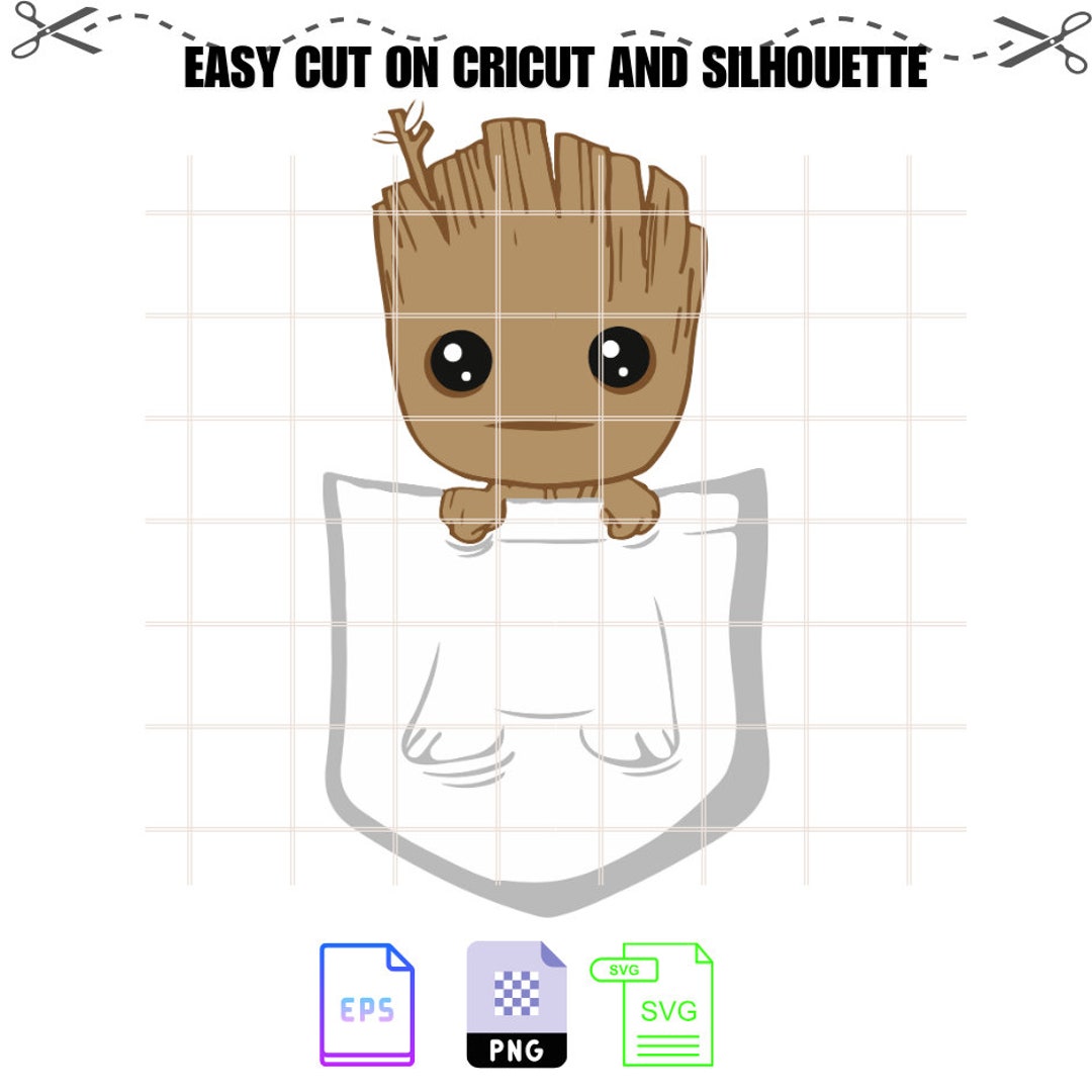 Baby Groot in Pocket SVG Digital File, Guardians of Galaxy Svg SVG ...