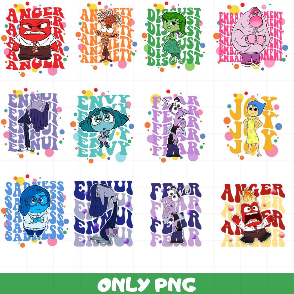 Inside Out 2 PNG, Inside Out 2 Clipart Bundle, Inside Out 2 Download ...