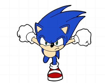 Sonic the Hedgehog Bundle Svg, Sonic Face Svg, Sonic Head Svg, Layered ...