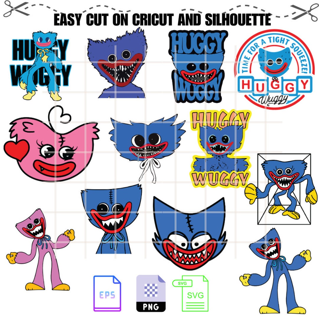 Huggy Wuggy Svg, Kissy Missy Svg, Poppy Playtime Svg, Characters Svg ...