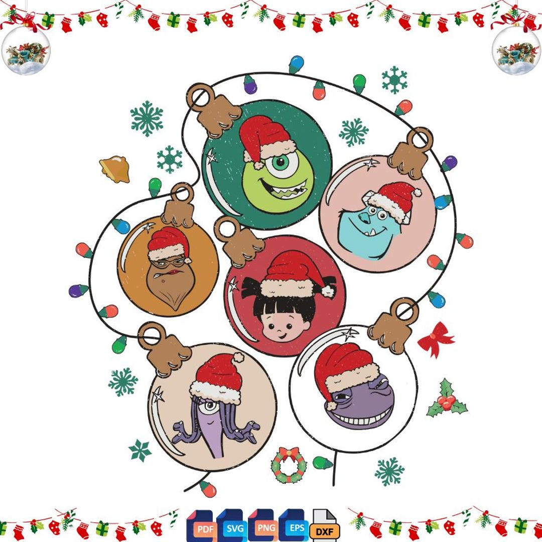 Monsters SVG Christmas, Monsters Inc Png, Mike Sully SVG, Monsters Inc ...