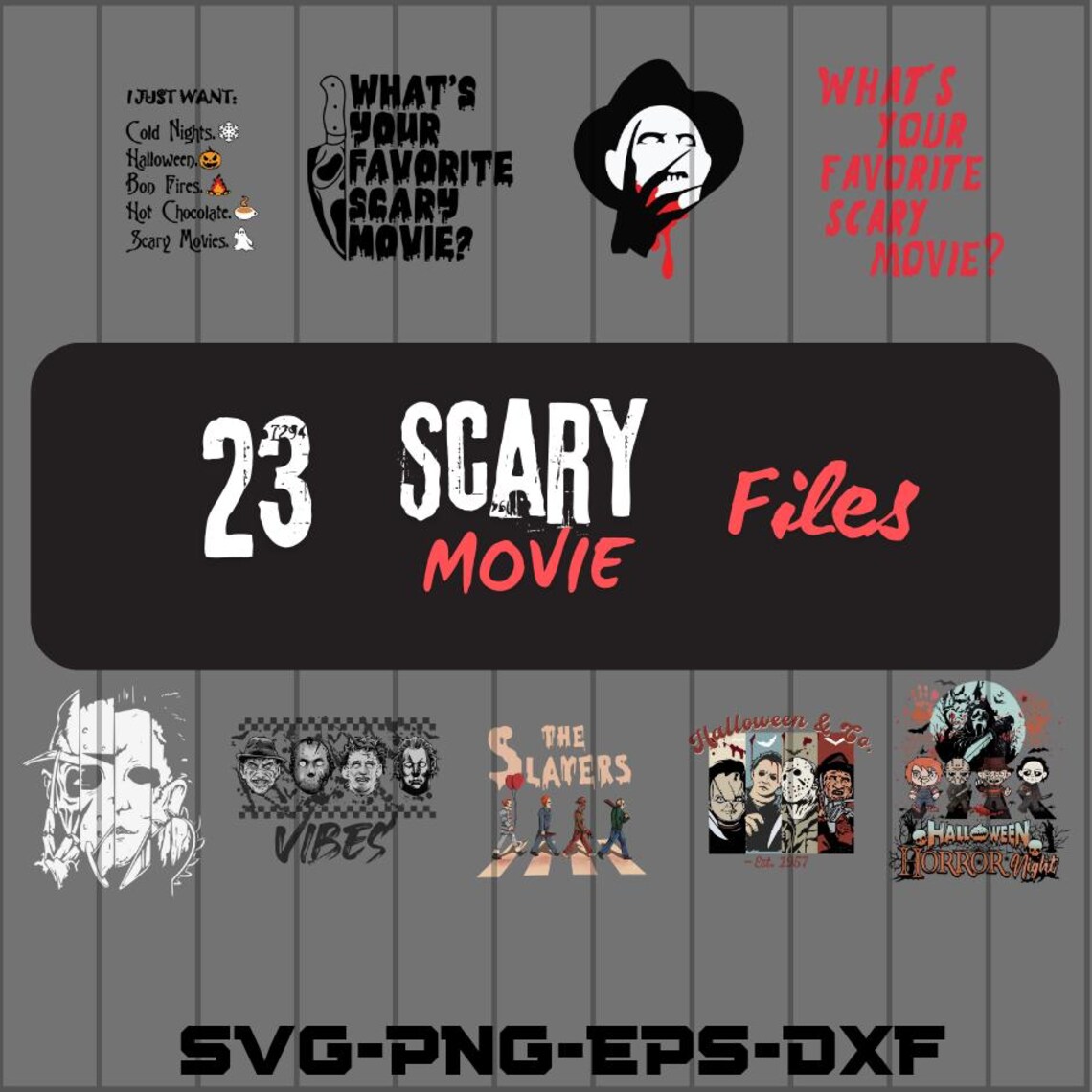 HALLOWEEN SVG Bundle, Horror Moive Svg Files for Cricut, Halloween Svg ...