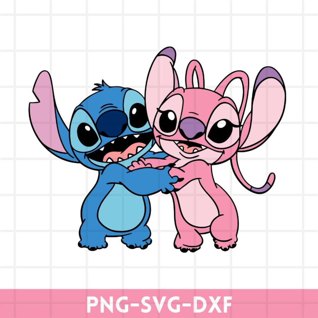 Stitch and Angel SVG Bundle, Stitch Love Svg, Anagel Svg, Stitch Angel ...
