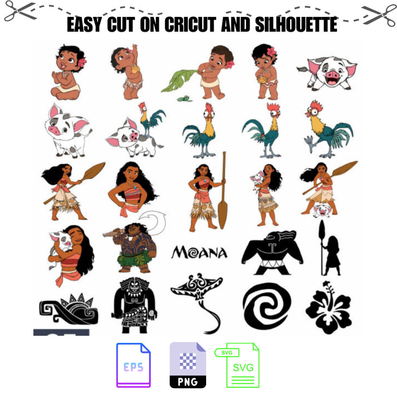 Layered Moana Svg Bundle, Instant Download, Bundle for Cricut ...