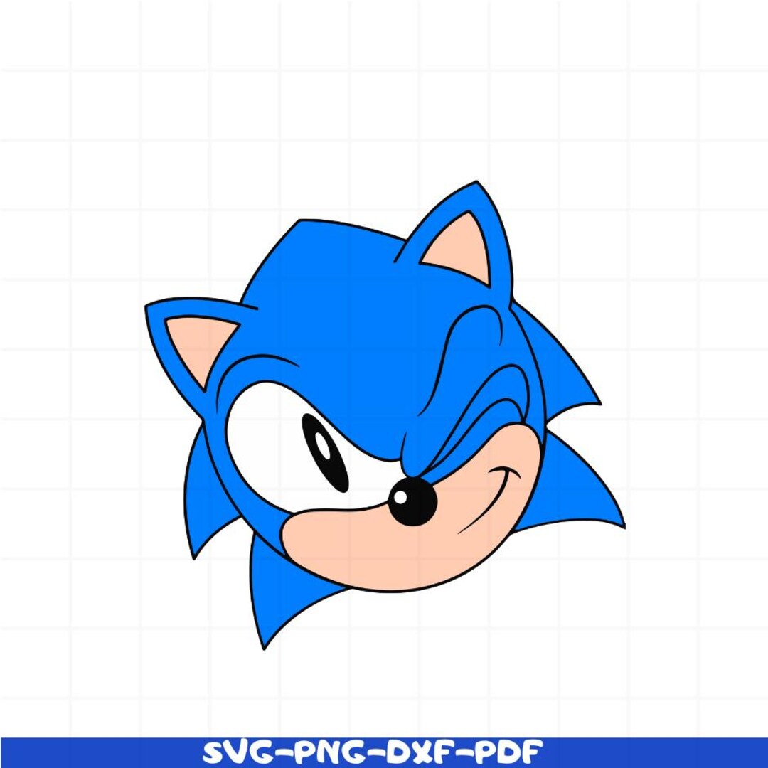 Sonic the Hedgehog Bundle Svg, Sonic Face Svg, Sonic Head Svg, Layered ...