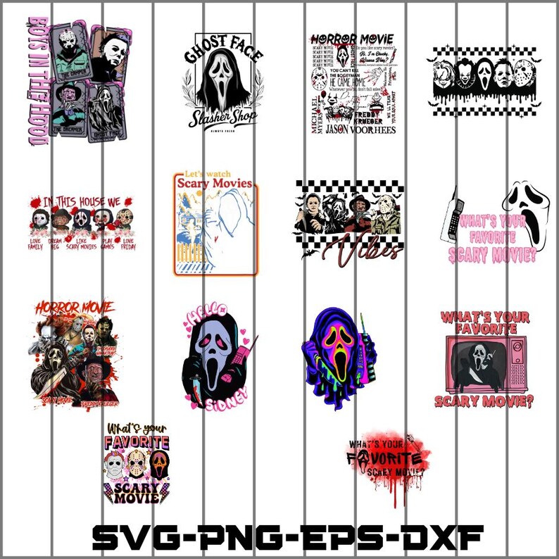 HALLOWEEN SVG Bundle, Horror Moive Svg Files for Cricut, Halloween Svg ...