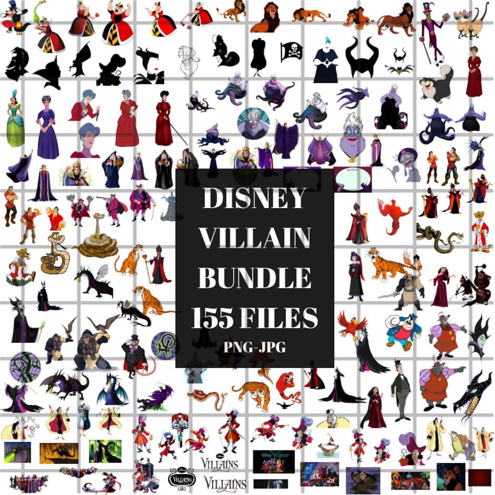 Villains Digital Download, Villains PNG Clipart Bundle, Villains ...