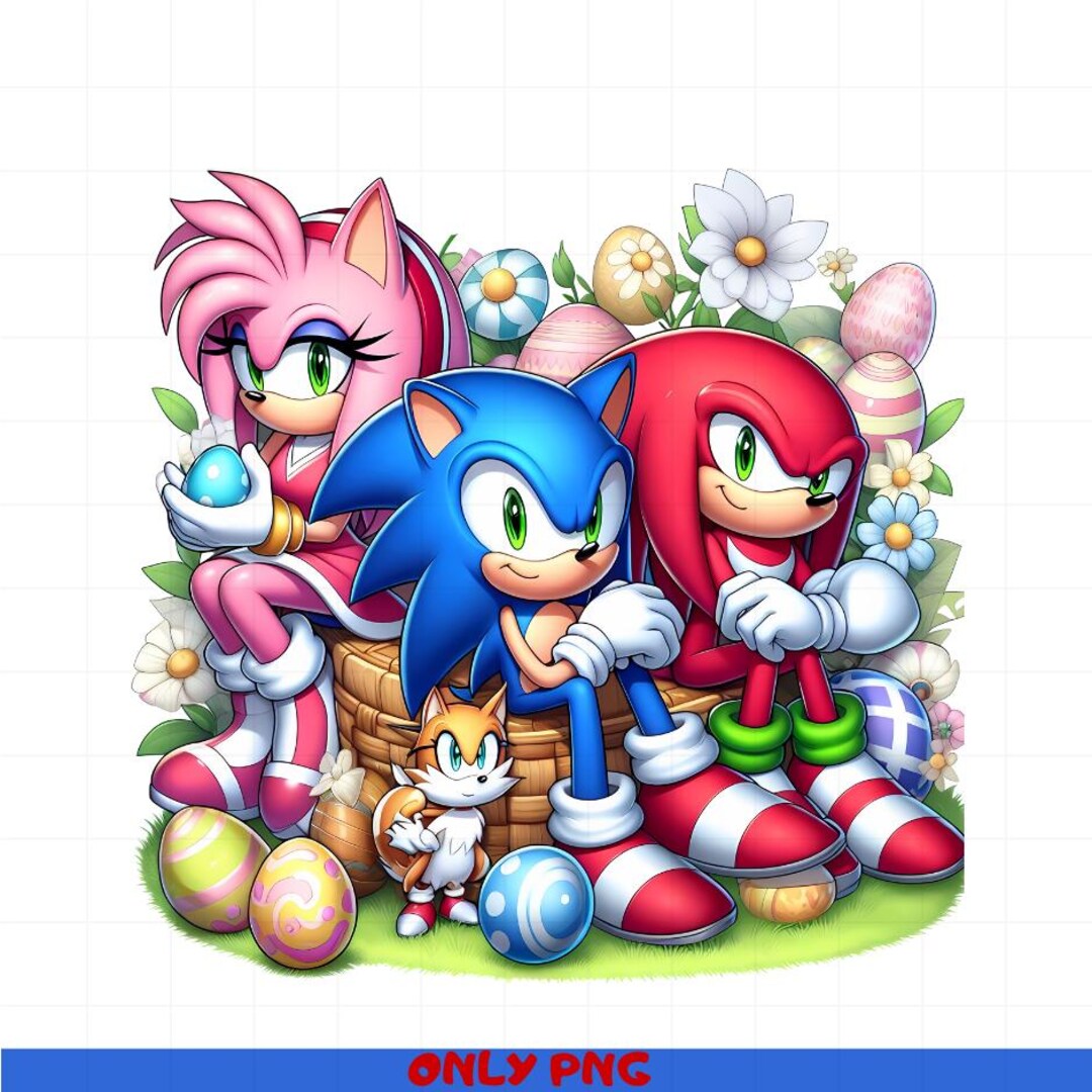 Happy Easter Sonic Png, Cute Easter Png, Colorful Eggs Png, Bunny Ear ...