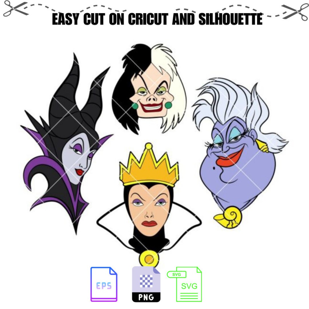 Villians SVG Bundle, Halloween Svg, Spooky Season Svg, Kawaii Svg ...