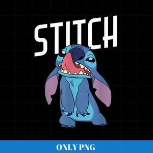 Funny Stitch PNG Digital Download, Cute Cartoon Lilo Stitch Clipart ...