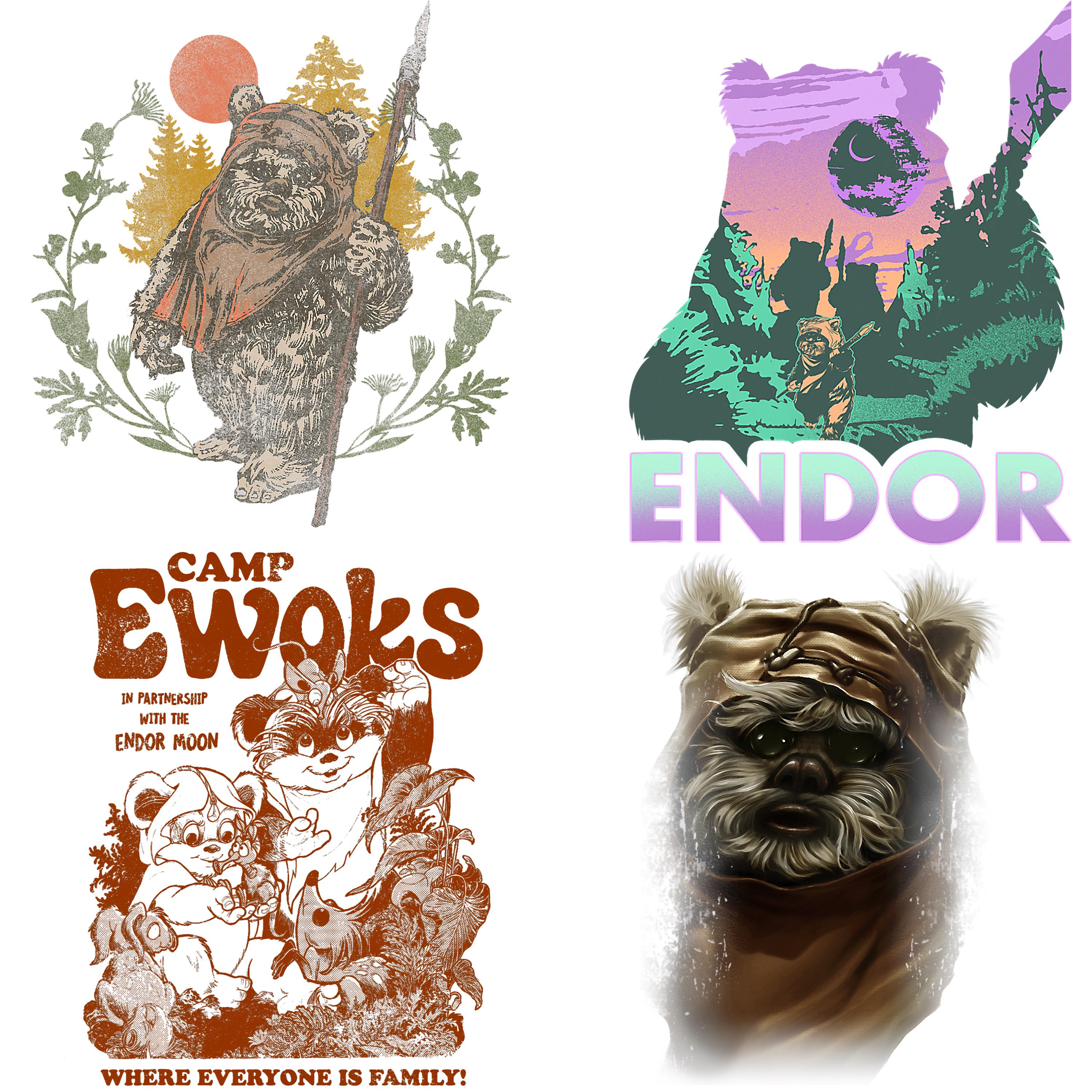 Retro Star Wars Jile Png, Bundle Star Wars Ewok Png File, Camp Ewok Trip Png, Birthday Gift ...