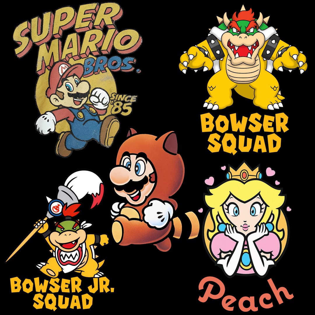 Retro Super Mario Png, Bundle Super Mario Png File, Super Mario Bros ...