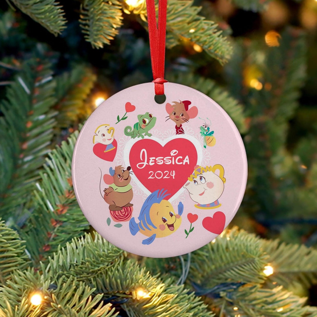 Personalized Disney Character Christmas Ornament, Disney Xmas Ornament ...