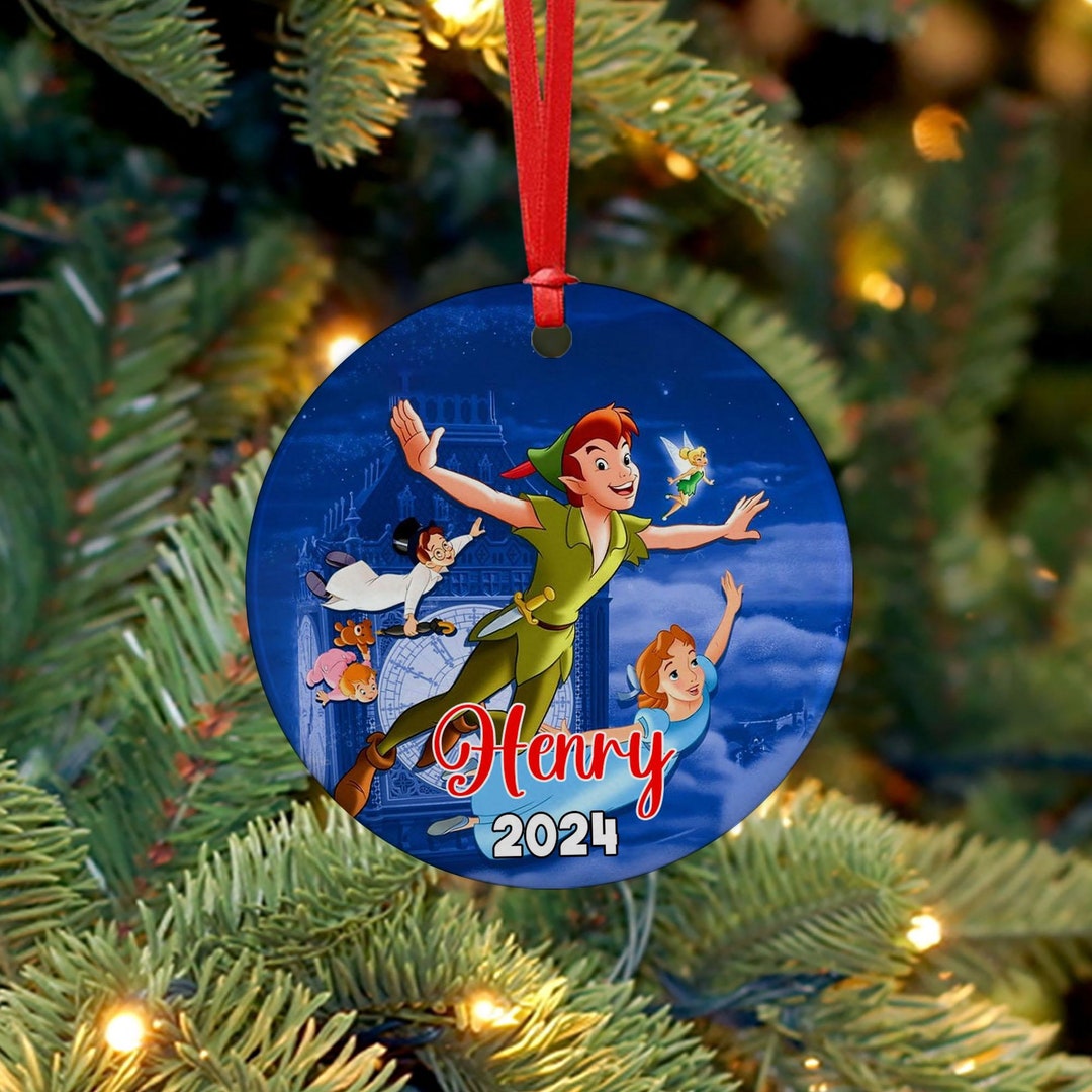 Personalized Peter Pan Ornament, Peter Pan Christmas Ornament, Tinker ...