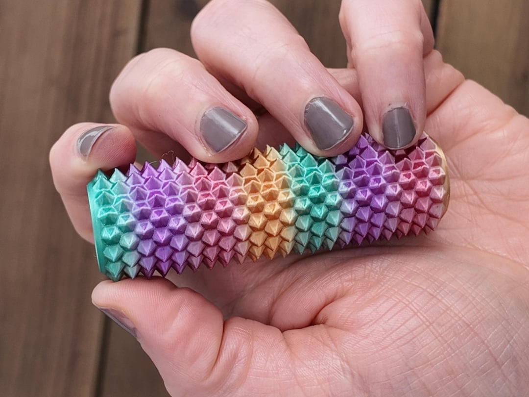 Multicolored Spiky Roller Hand Roller Fidget With Hidden Compartment - Etsy