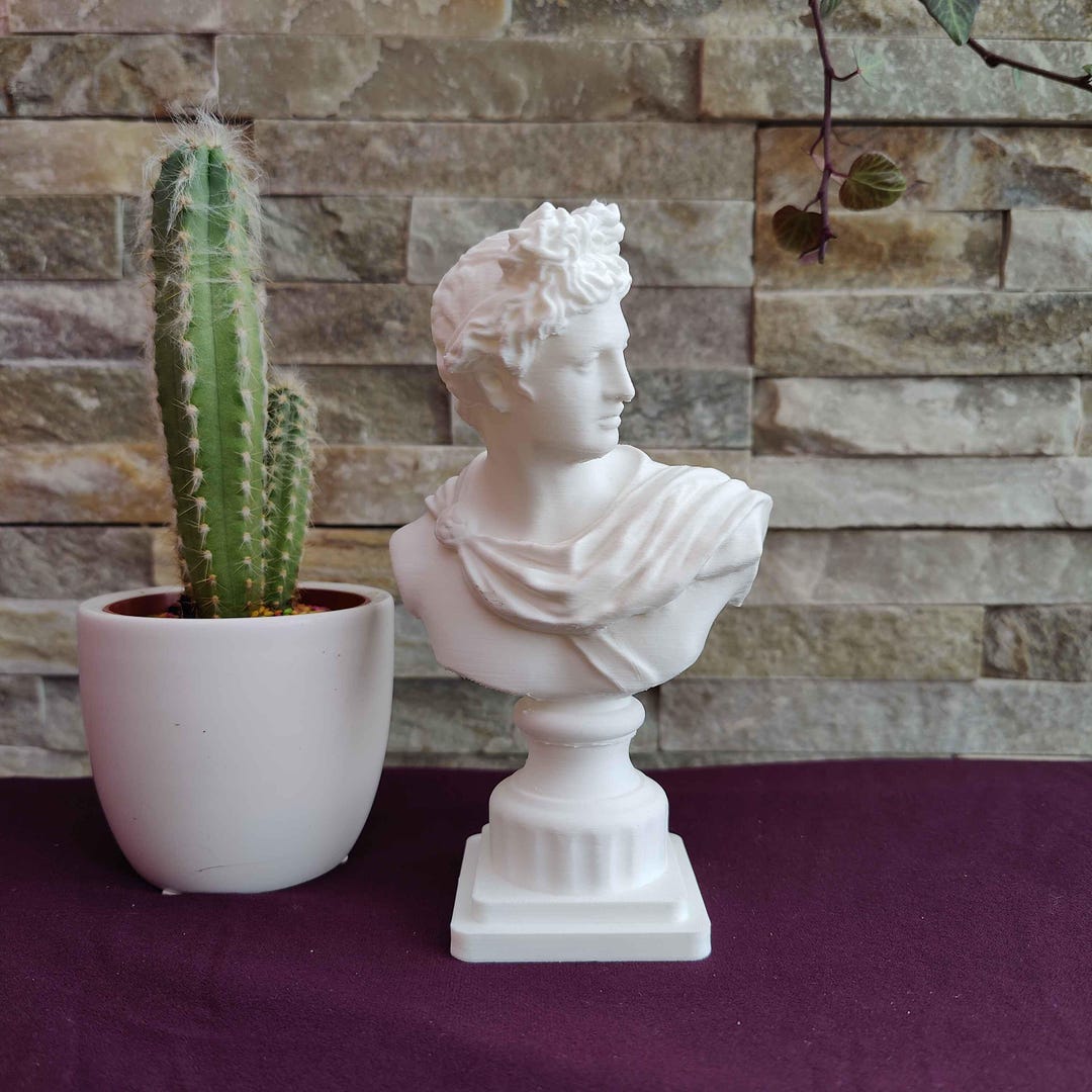 High Quality STL File, Bust of Apollo Greek Demigod, Sculpture Ancient ...