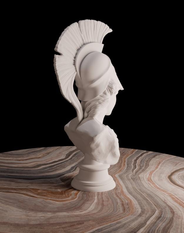 Bust of Athena, Decorative Greek Statue, Antique Sculpture, 3D Printed ...