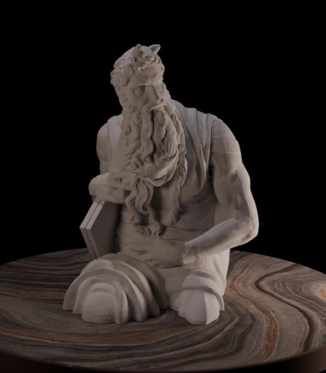 Michelangelo's Statue of Moses, Decorative Masterwork, 3D Printed Home ...