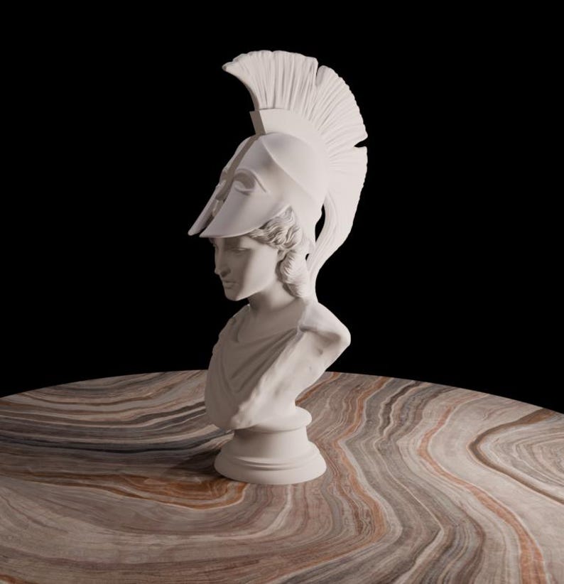 Bust of Athena, Decorative Greek Statue, Antique Sculpture, 3D Printed ...