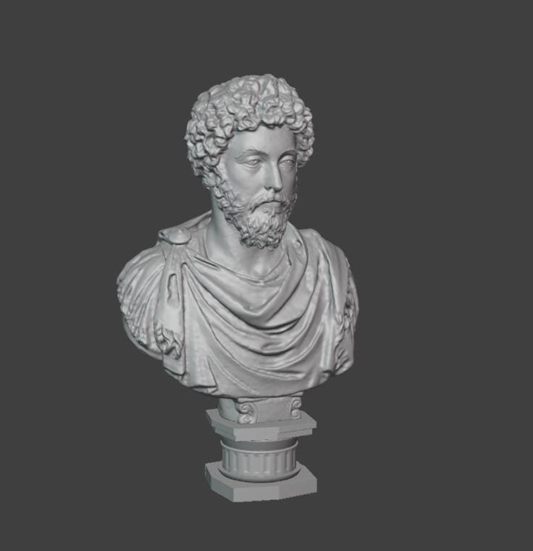High Quality STL File, Bust of Marcus Aurelius, Emperor, Sculpture for ...