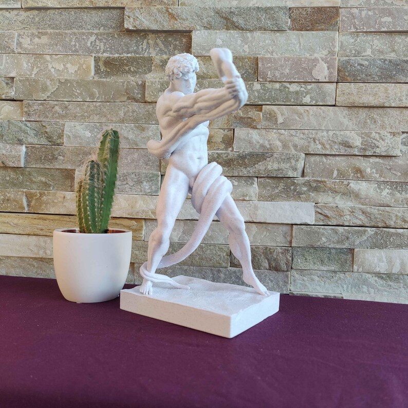 Athlete Wrestling a Python Statue STL High Quality File - Etsy
