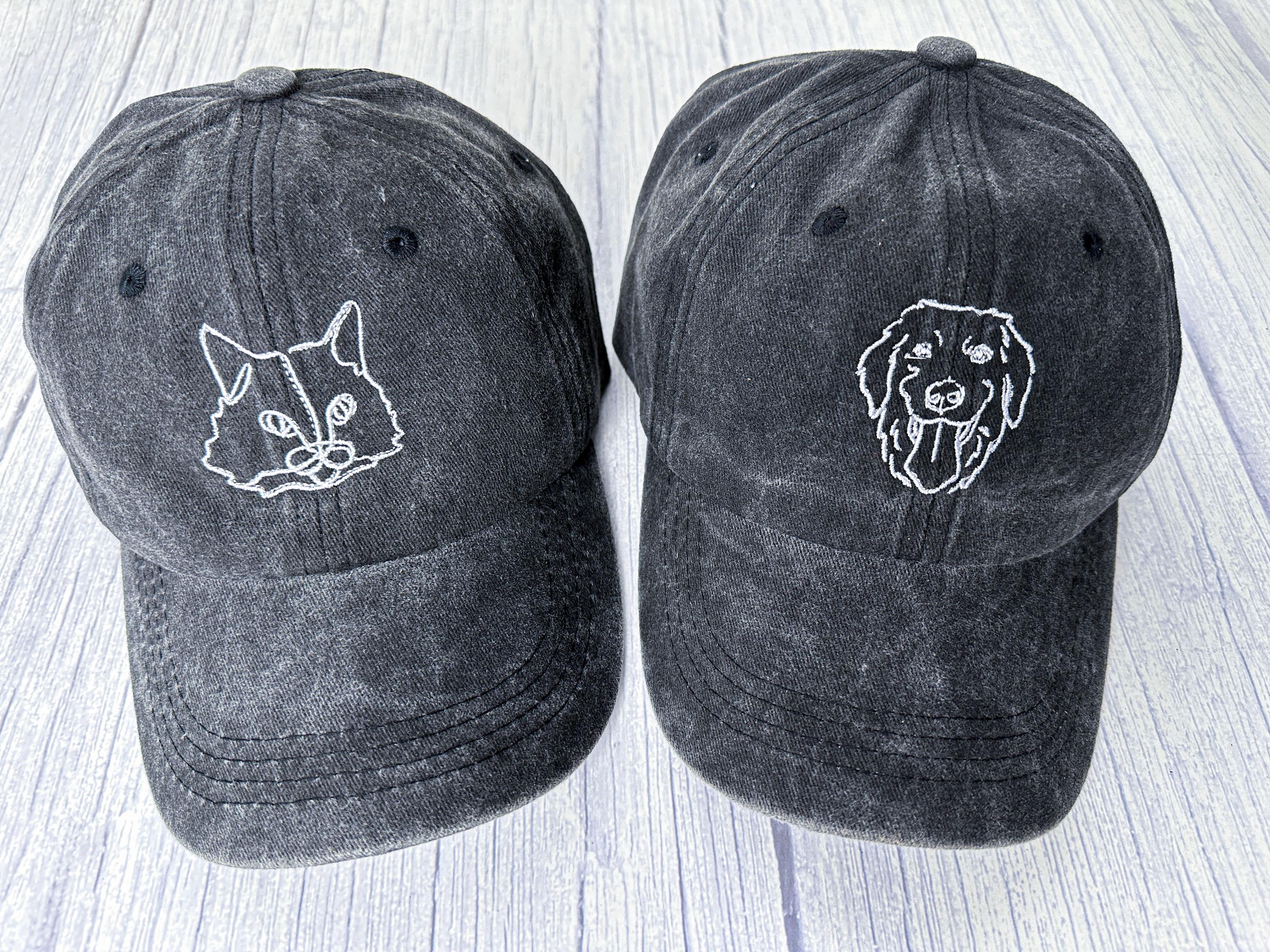 Custom EMBROIDERED Pet Hat Using Pet Photo Personalized Dog Hat Custom ...