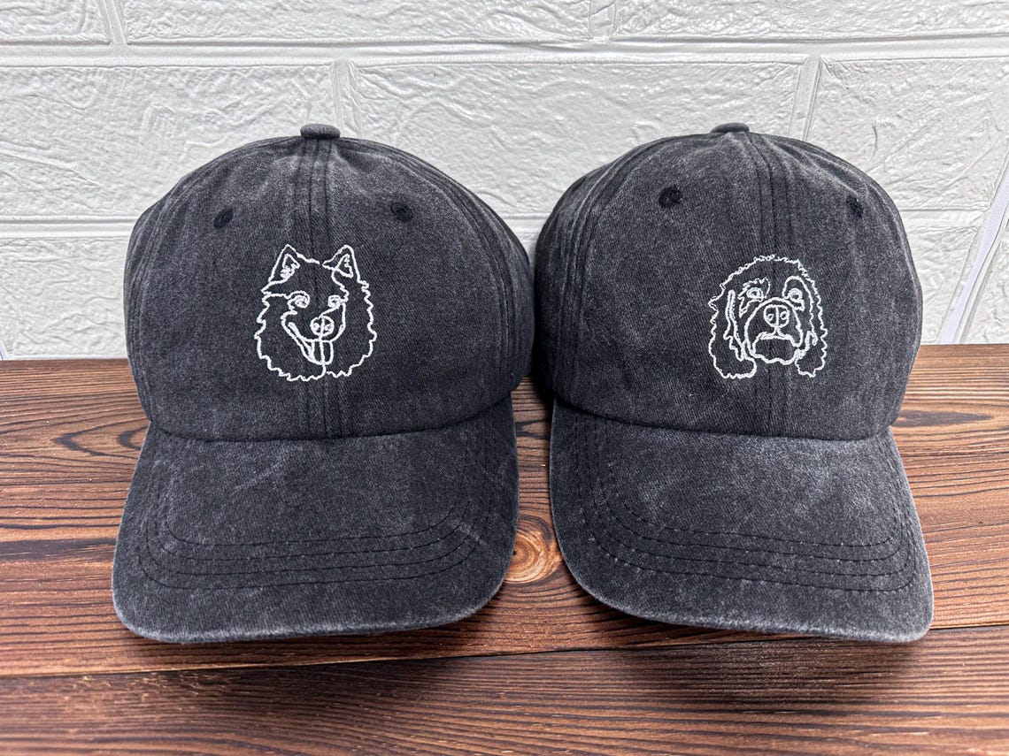 Custom EMBROIDERED Pet Hat Using Pet Photo Personalized Dog Hat Custom ...