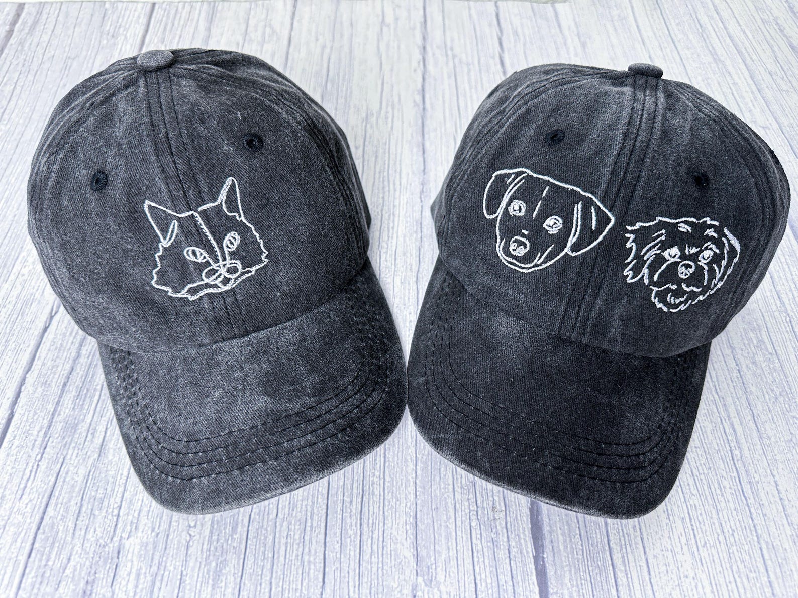 Custom EMBROIDERED Pet Hat Using Pet Photo Personalized Dog Hat Custom ...