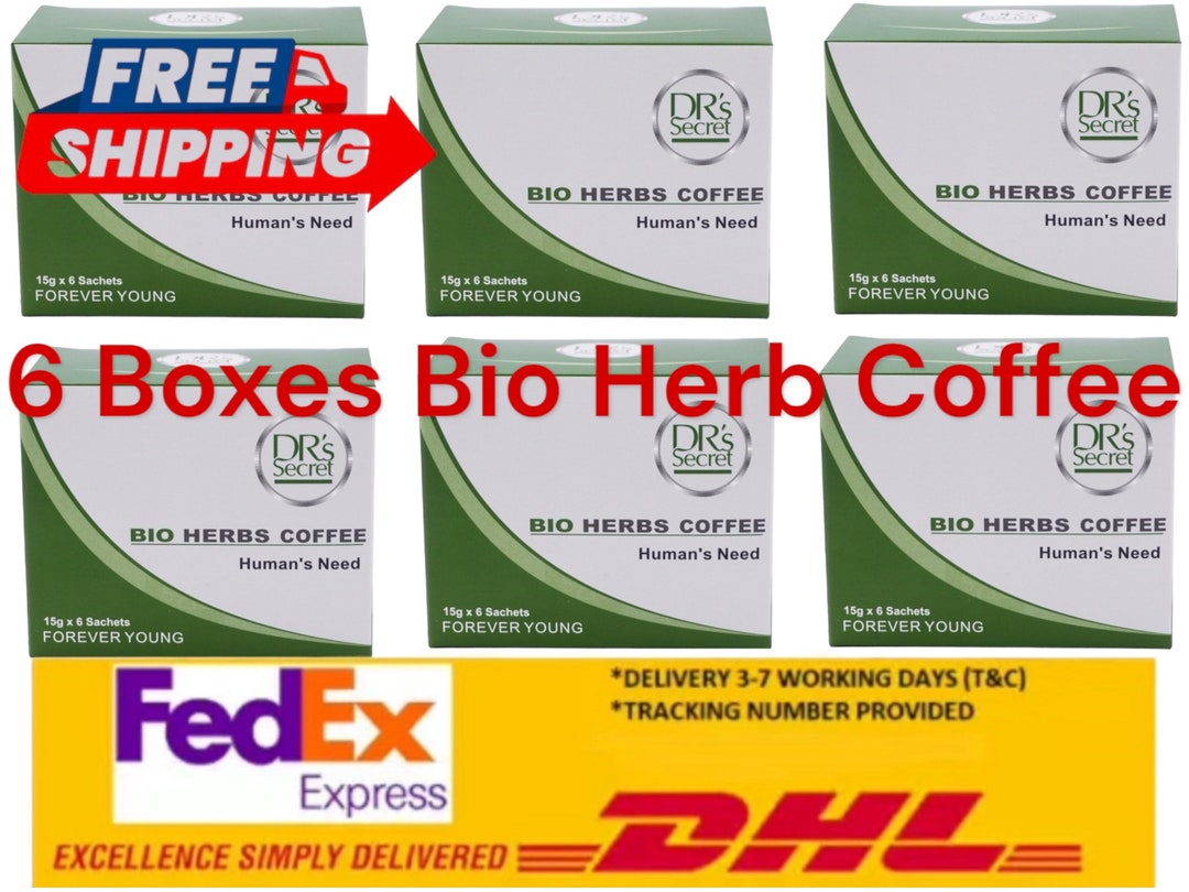 6 Boxes of Drs Secret Bio Herbs Coffee for Men 15G X 6 Sachets ...