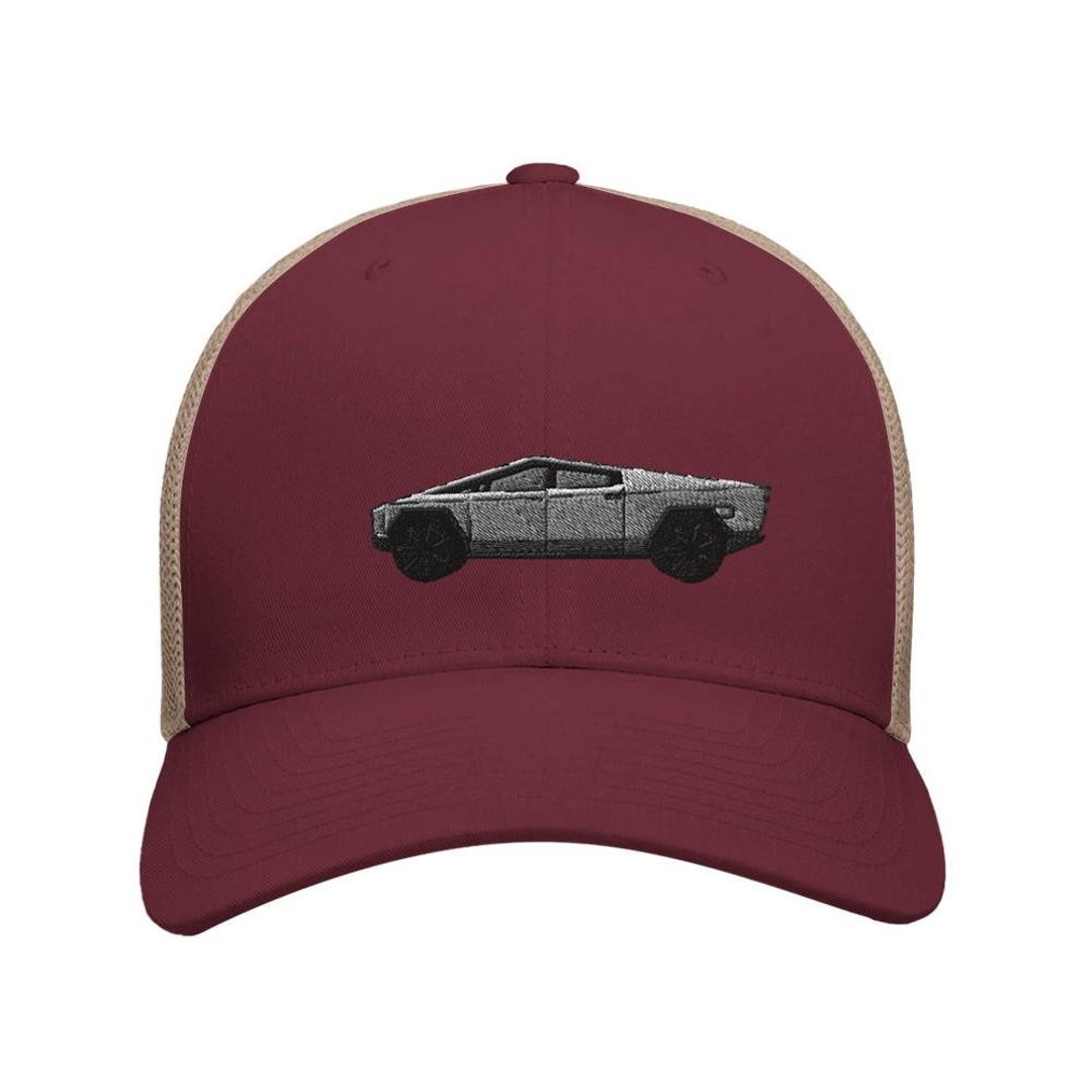 TESLA Cybertruck HAT Retro Trucker Cap Flexfit 6606 Tesla Roadster ...