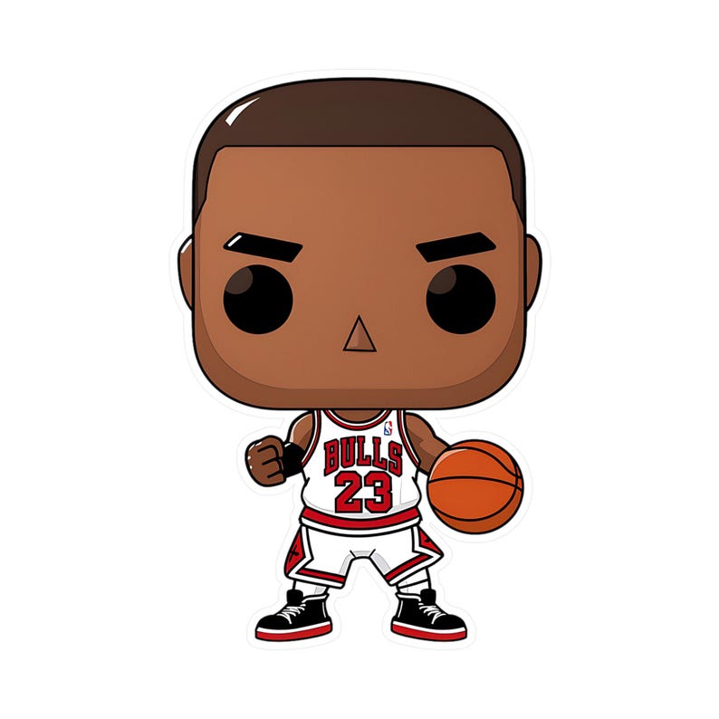Michael Jordan Funko Pop Chibi Decal: Laptop Car Sticker - Etsy