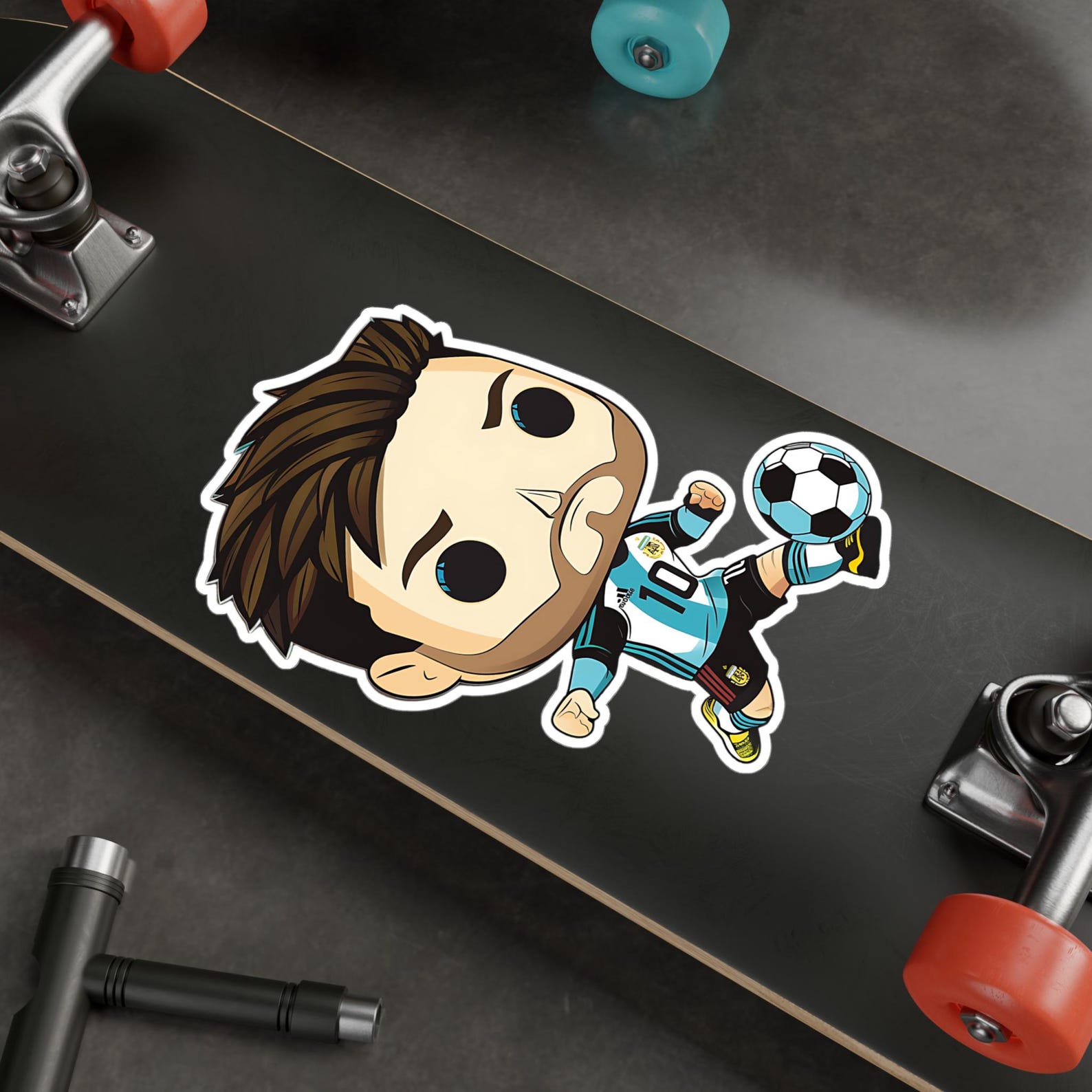 Lio Messi Funko Pop Decal, Funko Pop Soccer Argentina, Decal Sticker ...