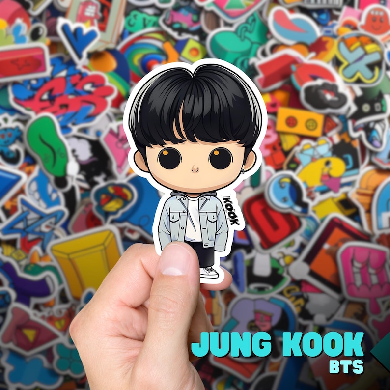 Jung Kook Funko Pop BTS Decal: Water-resistant Laptop Sticker - Etsy