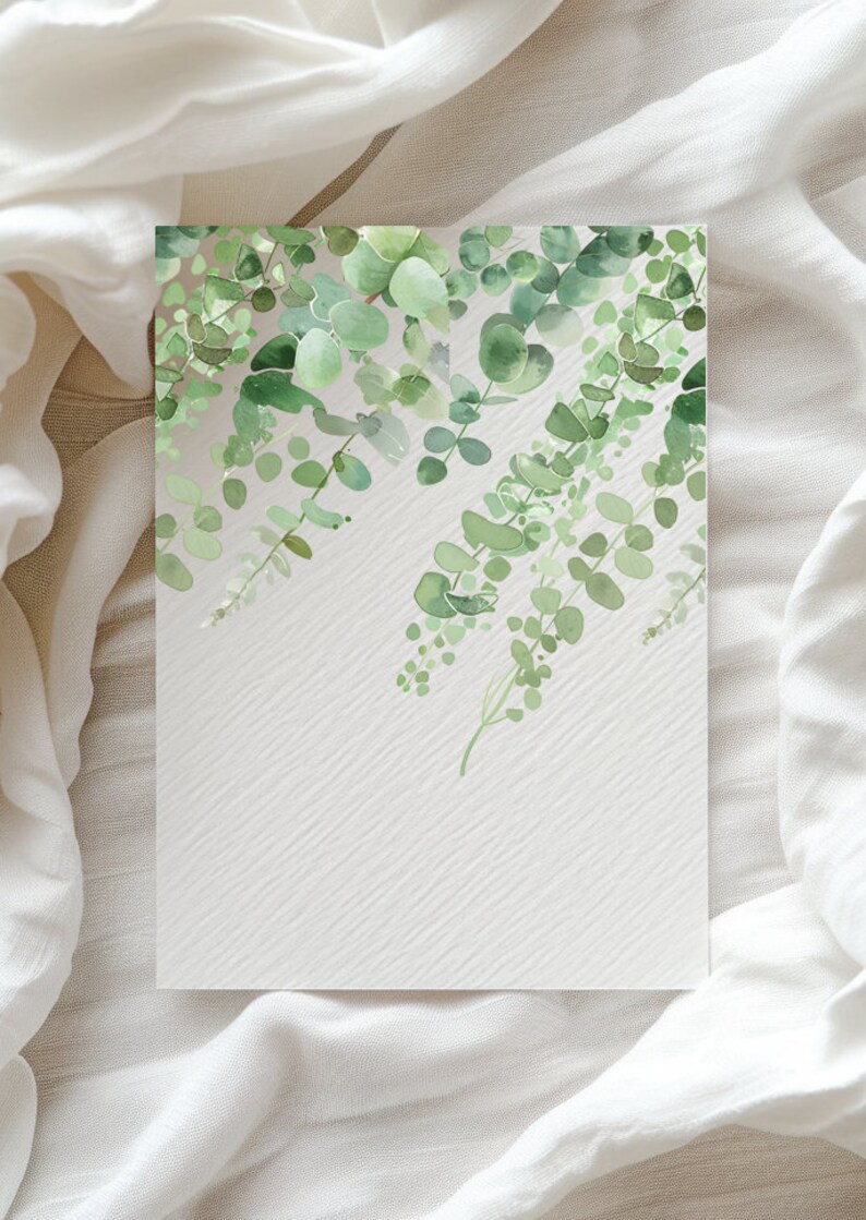 Watercolor Eucalyptus Clipart, Greenery Clipart, Watercolor Clipart ...
