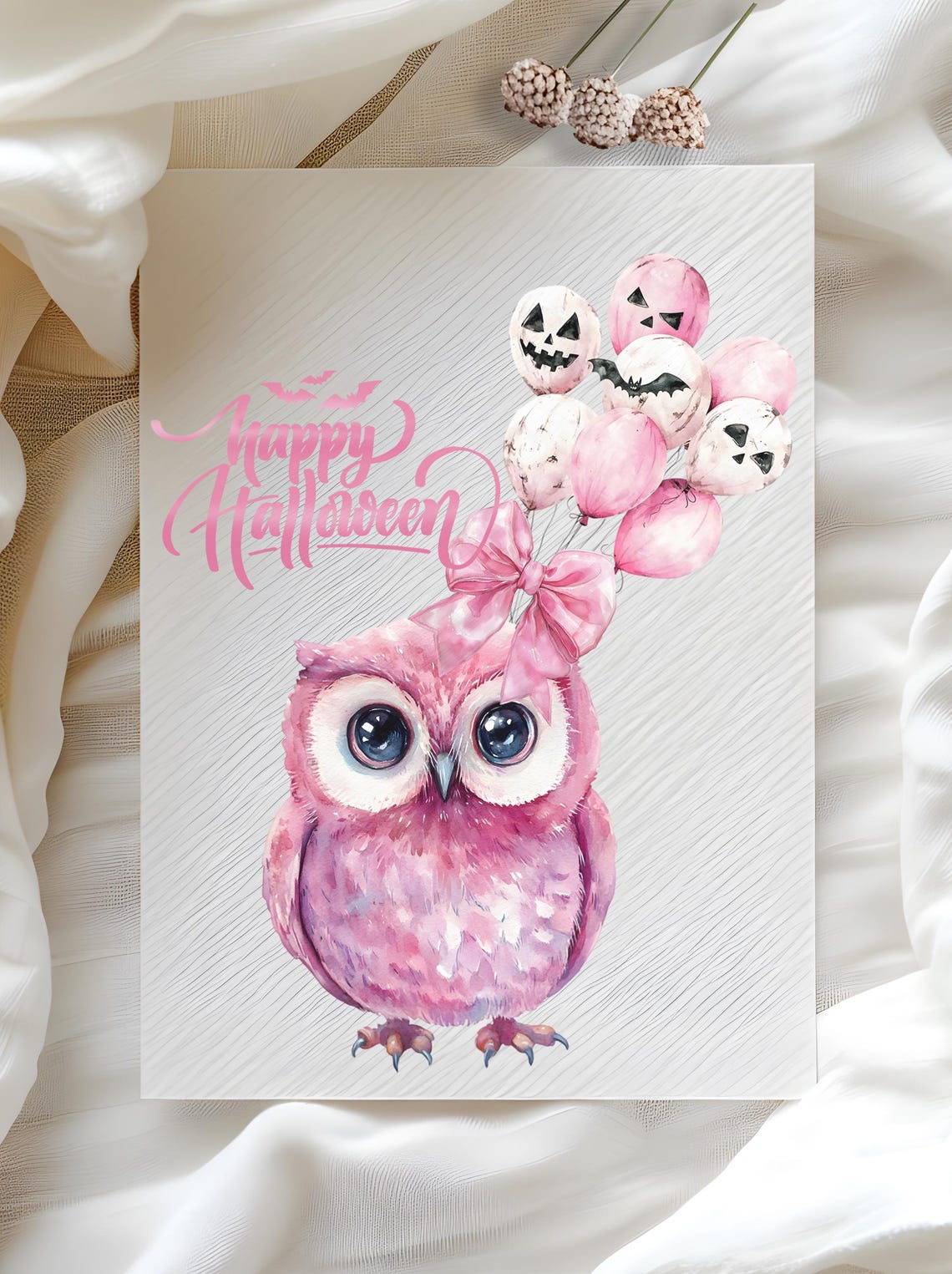 Pink Halloween Watercolor Clipart | 45 PNG Files | Cute Ghosts, Skulls ...